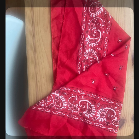 Accessories | Red Paisley Bandana | Poshmark
